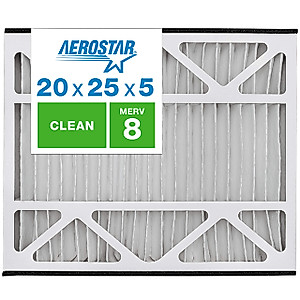 Aerostar 20x25x5 MERV 8 Pleated Replacement Air Filter for Trion Air Bear 229990-102, 1 Pack (Actual Size: 20 3/8" x 24 1/4" x 4 3/4")