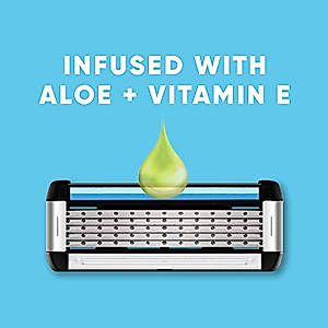 Made for YOU by BIC Shaving Razor Blades for Every Body - Men and Women, 12 Count - Refill Cartridges with 5 Blades for a Close Shave with Aloe Vera and Vitamin E for Smooth Glide