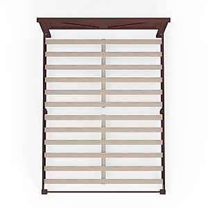 Glenwillow Home Farmhouse Solid Wood Platform Bed in Queen - Classic Cherry