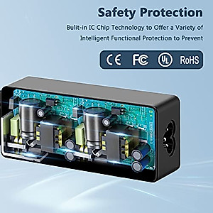 90W Universal AC Adapter Laptop Charger Compatible with HP Dell Lenovo Acer Asus Toshiba Samsung IBM Sony Fujitsu Gateway Notebook Ultrabook Chromebook Power Supply Cord with 16 Connectors