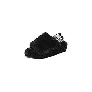 UGG Women's Fluff Yeah Slide Slipper, Black, 8