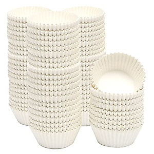 1000pcs White Cupcake Liners Muffin Linner No Smell, Food Grade Baking Cups（Standard Size）qiqee