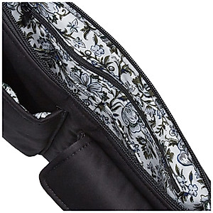 Vera Bradley Women's Cotton Utility Small Crossbody Purse, Black - Recycled Cotton, One Size