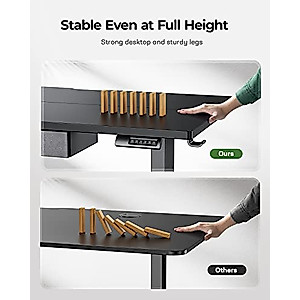 Marsail Electric Height Adjustable Standing Desk with Drawer - 55x24 Inch Ergonomic Workstation for Home Office, Computer and Gaming