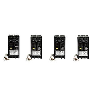 Square D by Schneider Electric HOM230GFIC Homeline 30 Amp Two-Pole GFCI Circuit Breaker, (Pack of 4)