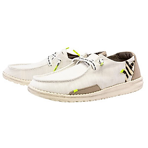 Hey Dude Women's Wendy Star White Size 6 | Women’s Shoes | Women’s Lace Up Loafers | Comfortable & Light-Weight