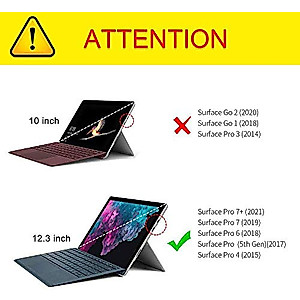 Protective Case for Microsoft Surface Pro 7 / Pro 6 / Pro 5 / Pro 4 with Pen Holder, Multiple Angle Polyester Slim Light Shell Cover,Compatible with Type Cover Keyboard (12.3 inch, Dark Grey)