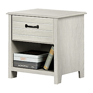 South Shore Ulysses 1-Drawer Nightstand, Winter Oak