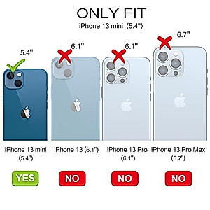 GUAGUA Compatible with iPhone 13 Mini Case 5.4 Inch Glitter Sparkle Bling Cute Cover for Girls Women with Pink Ring Holder Kickstand Shockproof Protective Case for iPhone 13 Mini Gradient Purple