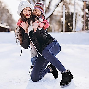 DUOYANGJIASHA Womens Snow Boots Winter Shoes Warm Fur Lined Lining Ankle Booties Waterproof Comfortable Slip On Outdoor Boots for Women