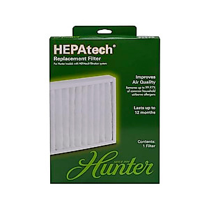 Hunter 30928 HEPAtech Replacement Air Purifier Filter for Models 30057, 30057A, 30059, 30060, 30061, 30067, 30067A, 30078, 30079, 30097, 30124, 30126, 30180, 30183