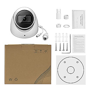 Starlight 4MP IP Camera PoE 2.8mm, Outdoor Turret Security Camera with Built-in Mic, Human/Vehicle Detection,IR 164fts Night Vision, IP67 Weatherproof, CCTV Surveillance System,SD Card Slot（256GB）