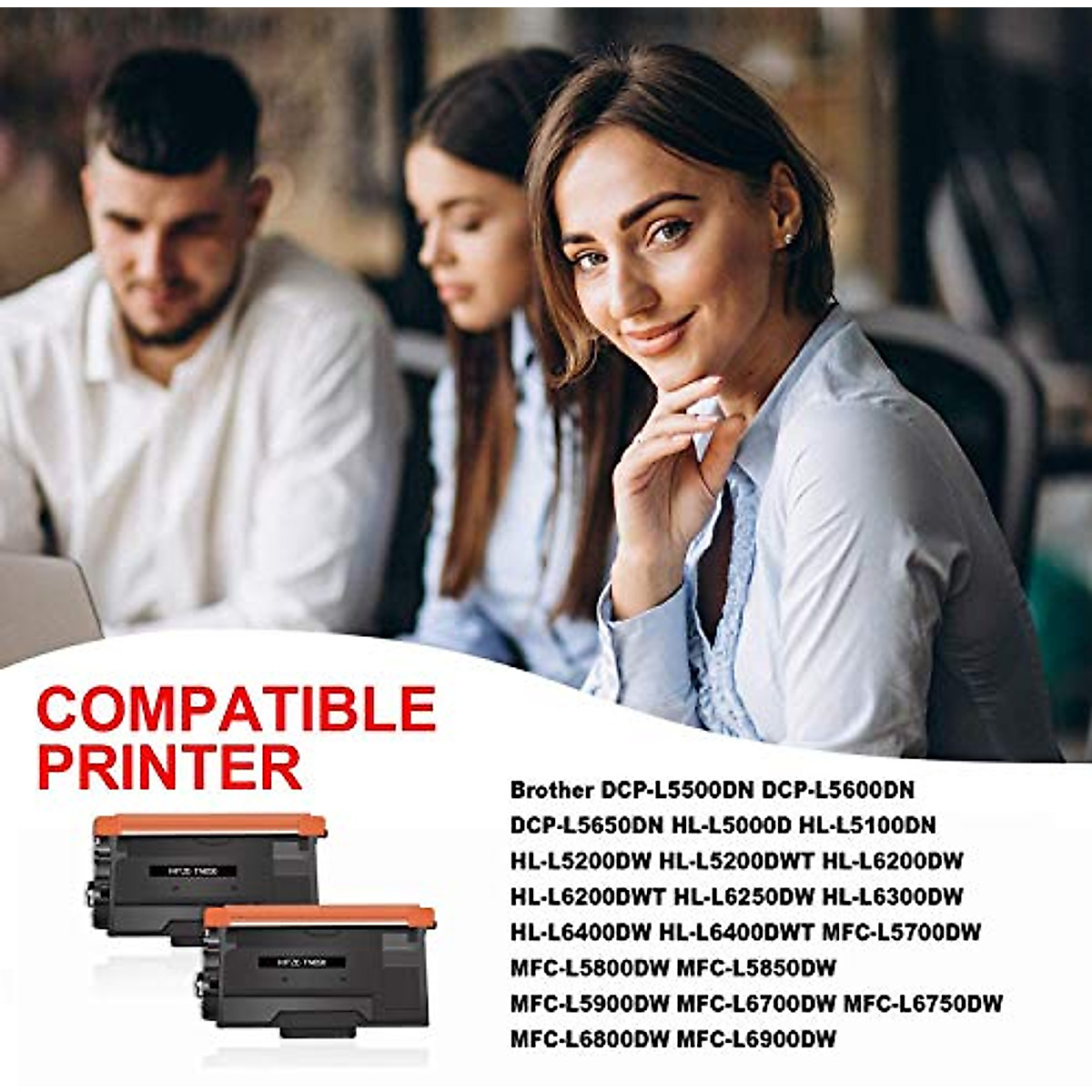 JOTO Compatible Toner Cartridge Replacement for Brother TN850 TN-850 TN820 TN-820 for Brother HL-L6200DW MFC-L5850DW MFC-L5900DW MFC-L6700DW HL-L5200DWT MFC-L5700DW HL-L6200DWT HL-L5100DN DCP-L5500DN