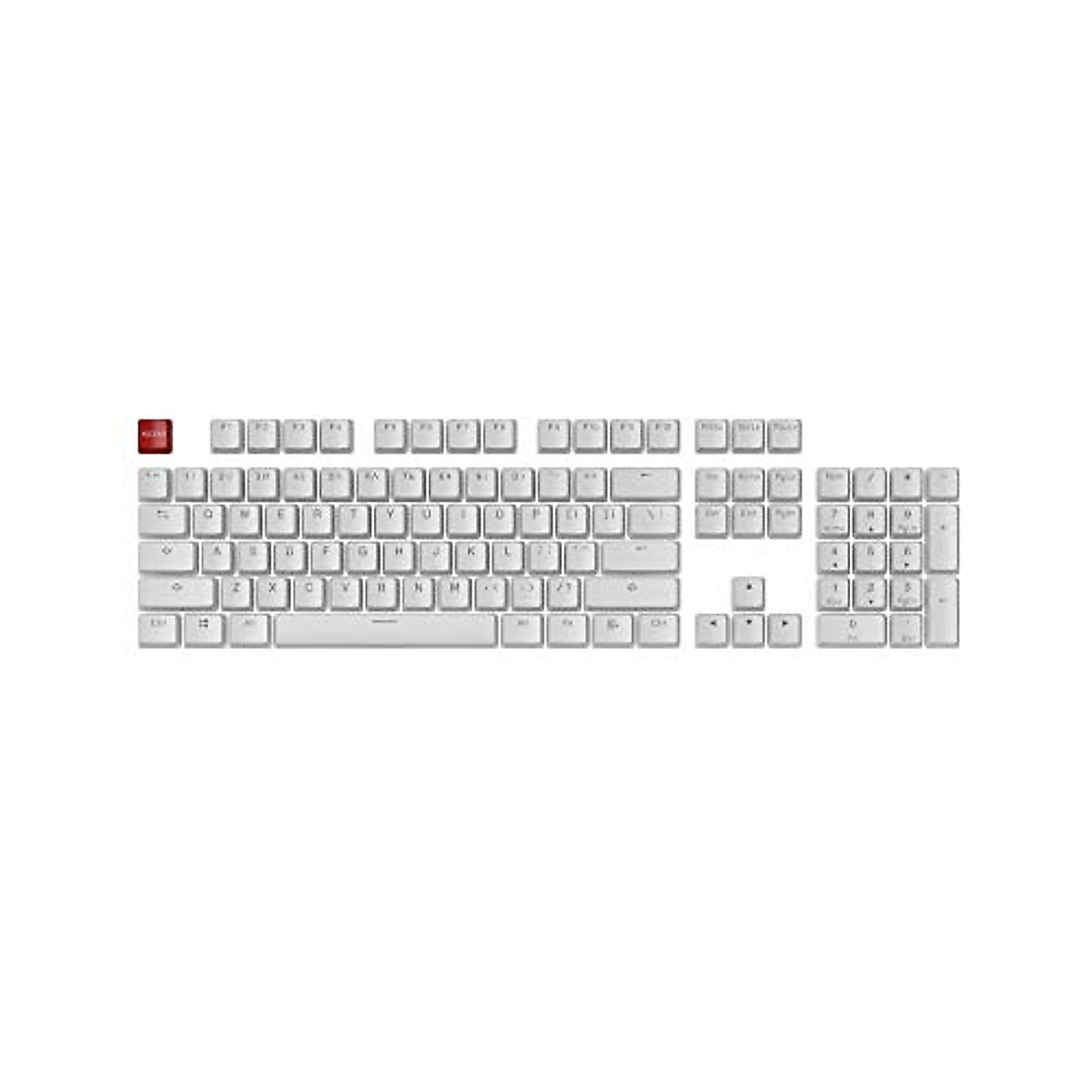 Glorious Aura V1 (White) Pudding Keycaps - Double Shot PBT Translucent for Mechanical Keyboards, 104 Key Set, TKL, Compact Compatible, English (US) Layout (Aura (White))