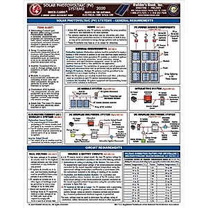 Solar Photovoltaic (PV) Systems Quick-Card Based On the 2020 National Electrical Code (NEC)