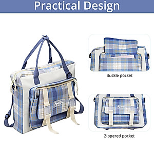 AoMoon Kawaii Backpack Japanese Cute School Bag Ita Bag JK Uniform Bag Aesthetic Backpack with Pin and Cute Accessories for Girls (S-Blue)