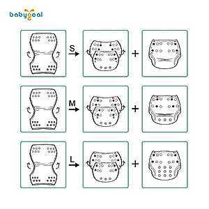 Babygoal Baby Girl Swim Diaper, Reusable Adjustable Washable Swim Underwear Fits 0-8M Baby Gifts and Swimming Lessons One Pack Small