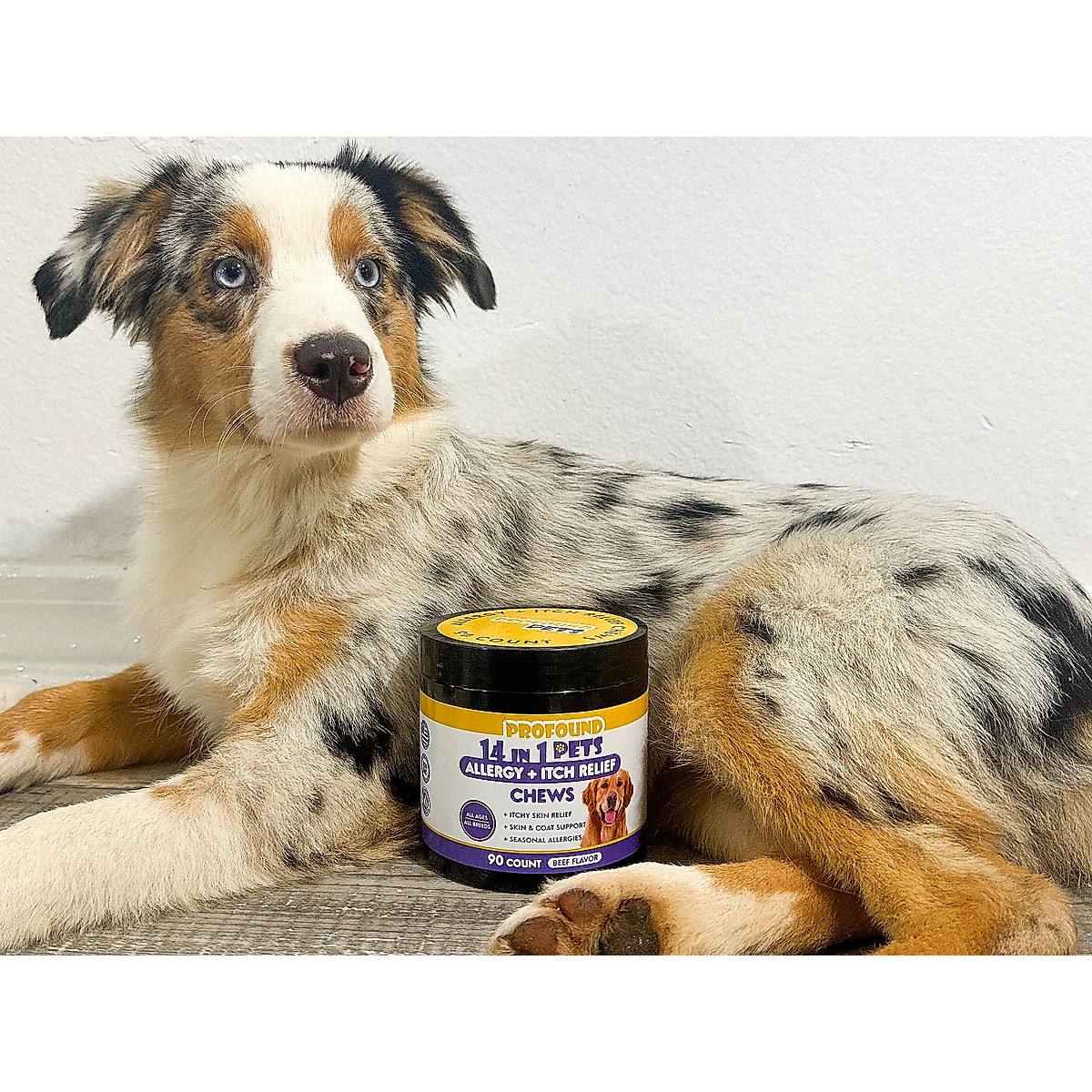 Profound Pets Pet Allergy and Itch Relief, Dog Allergy Chews, Intermittent Itchiness, Pet Probiotic, Seasonal Allergies - Anti Itch Support