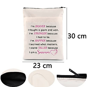 UJIMS Breast Cancer Awareness Gifts Pink Hope Ribbon Book Covers I Am A Survivor Book Protector Gift Warrior Gift (Breast Cancer Book Sleeve)