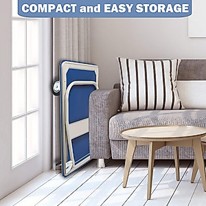 LUCKYERMORE Folding Platform Cart Heavy Duty Hand Truck Moving Push Flatbed Dolly Cart for Warehouse Home Office, 660 lbs Weight Capacity