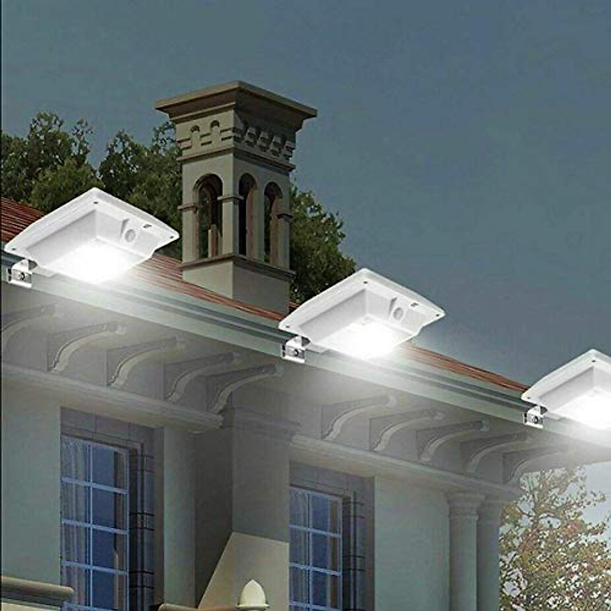 Solar Fence Light, Garden Security Gutter Lamp Solar Powered for Fence Roof Gutter Garden Yard Wall Lamp for Aisle for Home