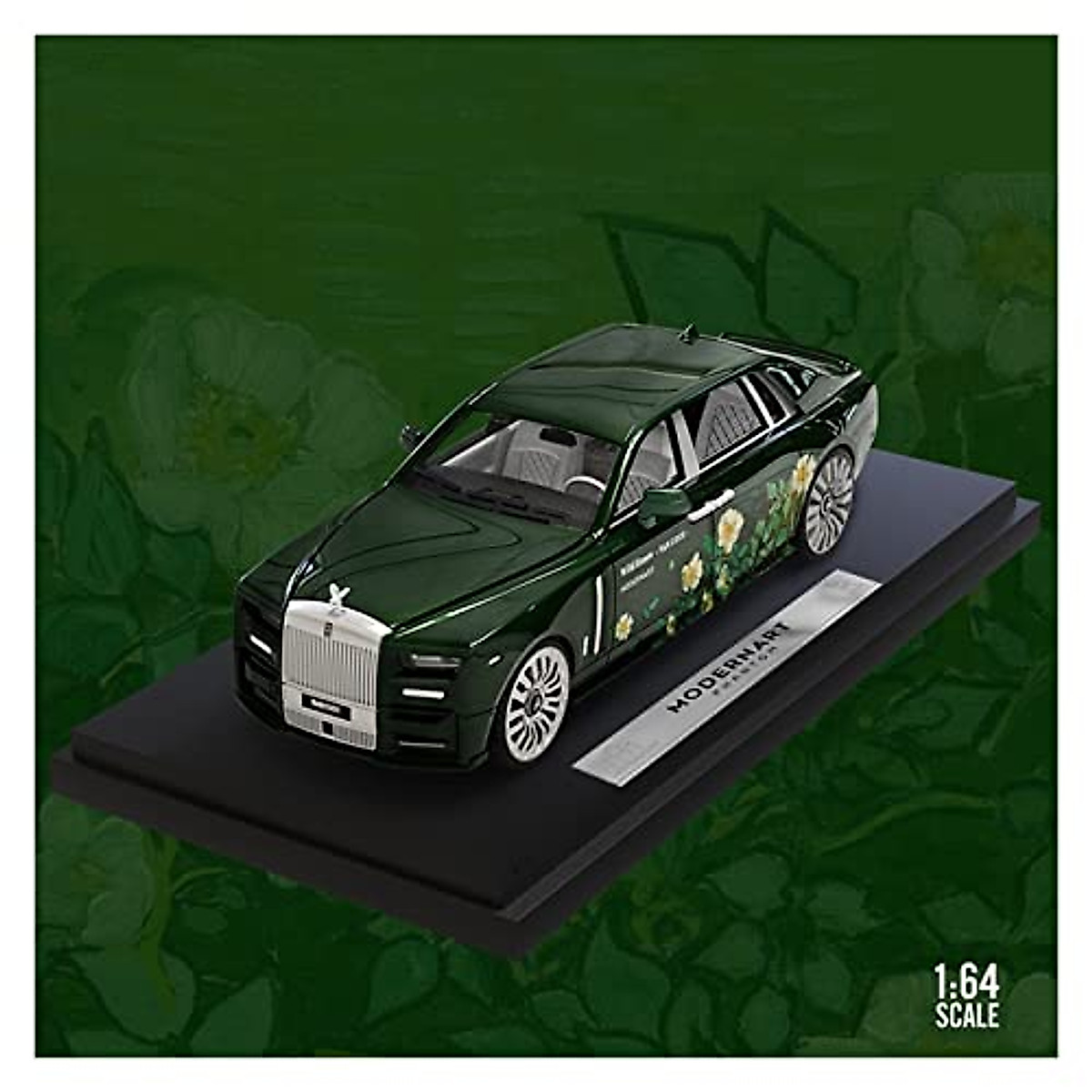 Scale Models 1 64 Model Car for Rolls-Royce Phantom Wild Rose Coating Alloy Die-cast Vehicle Adult Collection Mini Vehicles