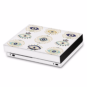 Head Case Designs Officially Licensed Cat Coquillette Blue Gold Art Mix Vinyl Sticker Gaming Skin Decal Cover Compatible With Xbox One X Console