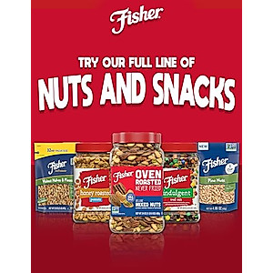 Fisher Snack Hunger Fighter Trail Mix, 38 Ounces, Peanuts, Almonds, Dried Sweetened Cranberries, Soy Nuts