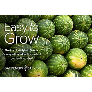 Melon Fruit Seeds For Planting Home Garden 5 Variety Packs - Hales Best Cantaloupe, Crimson Sweet Watermelon, Yellow Canary Melon, Green Flesh Honeydew Melon, Sugar Baby Watermelon by Gardeners Basics