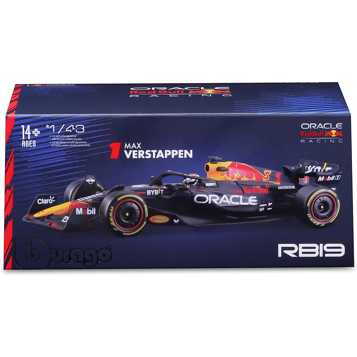 XTD Bburago 1:43 2023 F1 RB19 1# Max Verstappen F1 Champion Racing Formula Alloy Car for Red Bull Team Die cast Model Car (RB19 1#)