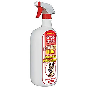 Simple Green Advanced Dog Stain & Odor Remover - Bacteria & Enzyme Cleaner for Large Dogs - Stain Remover for Carpet & Fabric – eliminates Urine Odor (32 oz Sprayer)