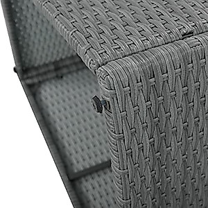 DHPM 10-Piece Half-Moon Sectional Patio Furniture Set Curved Outdoor Sofa with Tempered Glass Round Coffee Table, Light Gray