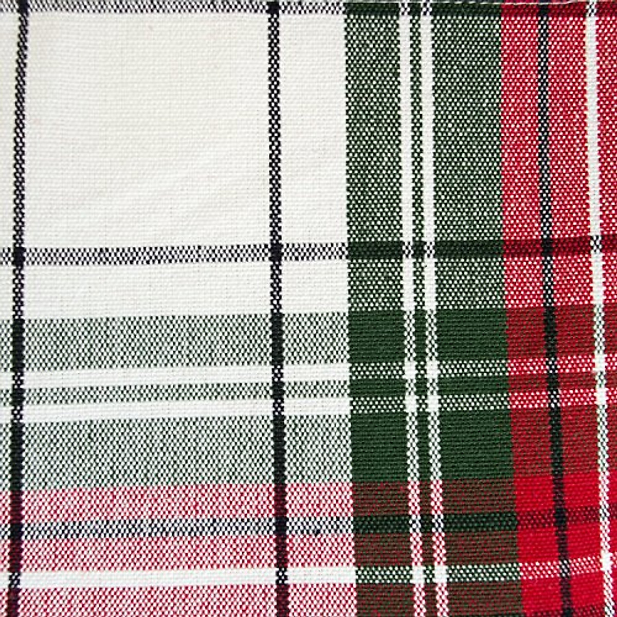 DII Unisex Kitchen Christmas Apron for Women & Men Adjustable Ties and Large Front Pockets, One Size, Holiday Plaid