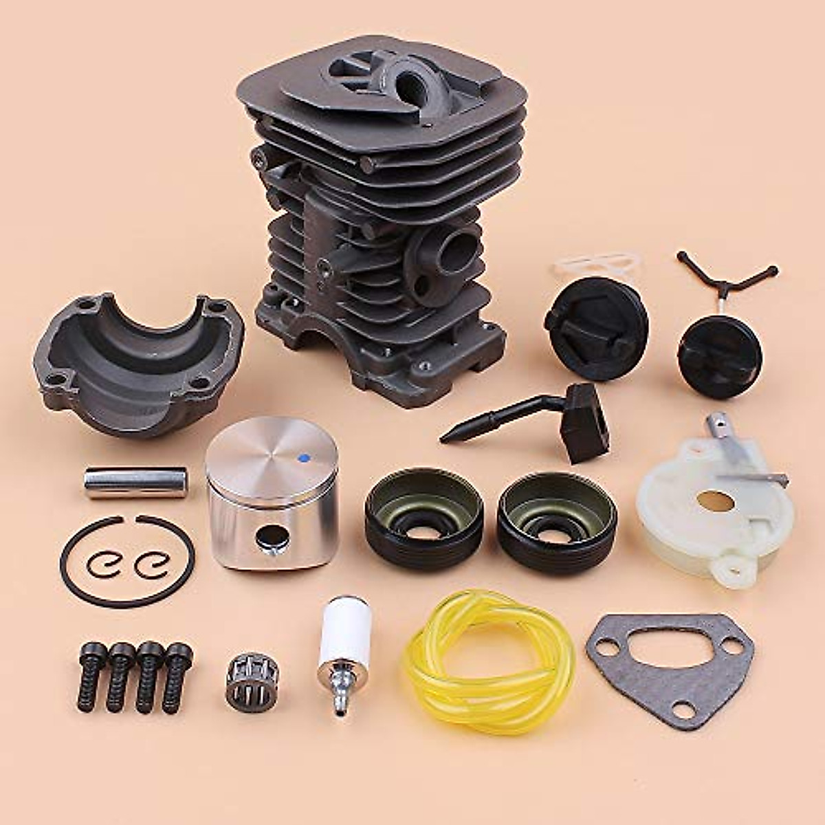 Laliva tools - 40MM Cylinder Piston Pan Oil Pump Oil Seal Cap Kit Fit Husqvarna 142 137 Gas Chainsaws Engine Motor Parts
