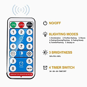 4 Pack Solar Firework Lights 480 LED With USB Charging Remote Starburst Lights 8 Modes Hanging Fairy Light Christmas Decorative Hanging Star Lights for Wedding Party Patio Garden Decoration Warm White