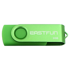 EASTFUN 5 Pack 8GB USB Flash Drive USB 2.0 Flash Memory Stick Fold Storage Thumb Stick Pen (Five Mixed Colors: Black Rose Blue Purple Green)