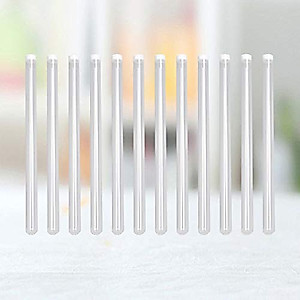 SUPVOX Clear Organizer Box 30pcs Clear Plastic Needles Storage Tubes Sewing Needle Container Holder Organizer with Cap (25 x 1cm Clear Container