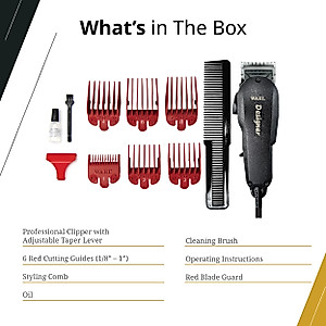 Wahl Professional Designer Corded Clipper Vibratory Motor Adjustable Taper Lever Cuts Wet or Dry