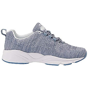 Propét Womens Stability Fly Sneaker, Denim/White, 13 X-Wide US