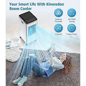 Portable Air Conditioners, Air Conditioner Portable, 3-In-1 Air Conditioners with 3 Wind Speeds & Remote Control, 60°Rotation, Air Conditioner Portable for Room Office Home