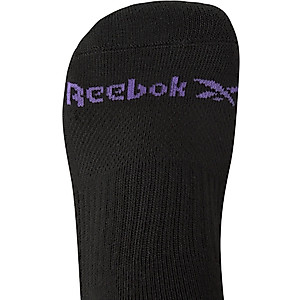 Reebok Women's Socks - 12 Pack Athletic Quarter Crew Socks, Size 4-10, Black