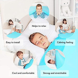 Sensory Compression Blanket | Lycra Bed Sheet for Kids & Adults | Deep Relaxing Feeling, Release Oxytocin | Helps With: SPD, Anxiety, ADHD, Autism and More | Breathable, Cool & Stretchable | Twin Size