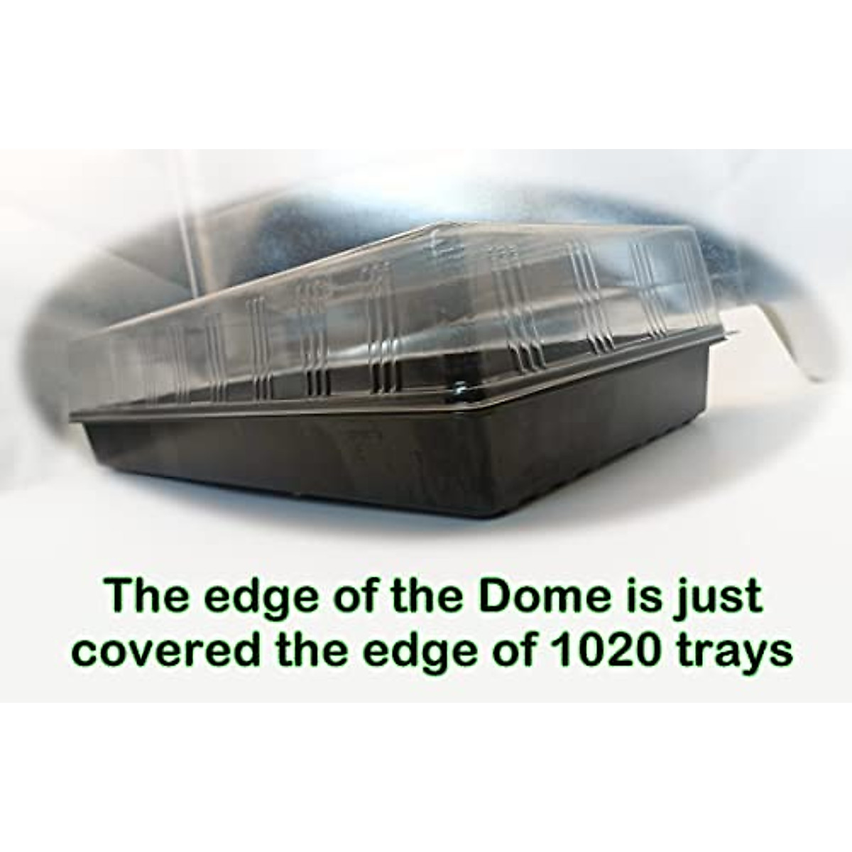 RooTrimmer 10Pcs Seedling Trays Seed Starter 1020 Tray, Plant Grow Kit Greenhouse with Humidity Domes and 200 Cell Seedling Trays