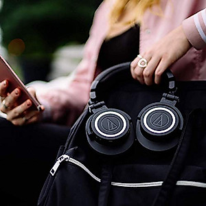 Audio-Technica ATHM50XBT Wireless Bluetooth Over-Ear Headphones, Black