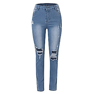 Jean Tulle Skirt for Women Women's Street Vintage Copper Wash Jeans Pants Jean Pants for Women Stretchy