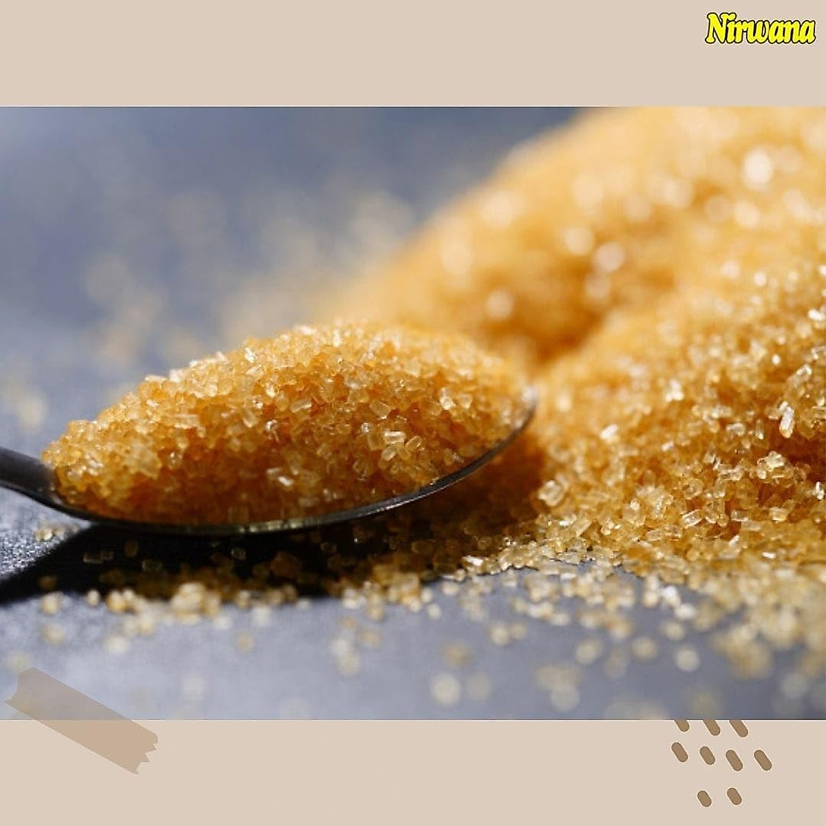 Nirwana Raw Brown Sugar | Perfect for Baking, Cooking & Sweetening | Pantry Staple for Cakes, Cookies, and Coffee - 1.88 LBS - Natural Granulated Sugar, Perfect for Hot & Cold Drinks, Baking, Cooking, Coffee