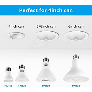 TORCHSTAR PAR16 LED Bulb, 500LM 6.5W 50W Equivalent, Dimmable Spot Light, 40° Beam Angle, UL & Energy Star Listed Track Spotlight, 3000K Warm White, E26 Medium Base, Damp Rated, Pack of 6