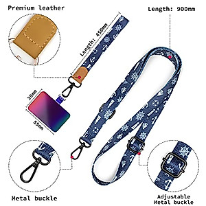 Cruise Phone Lanyard for Men,CellPhone Crossbody Straps Leash Smartphone Adjustable Wrist Strap Necklace,Cell Phone Tether Phone Accessories for Teens Teacher Multifuctional Nylon Shoulder Tether Blue