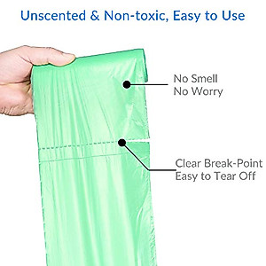 Biodegradable Trash Bags 13 Gallon for Kitchen Tall Trash Can, 0.97 Mil Thicken Large Garbage Bags Recycling Lawn Trash Can Liner Green 60 Counts