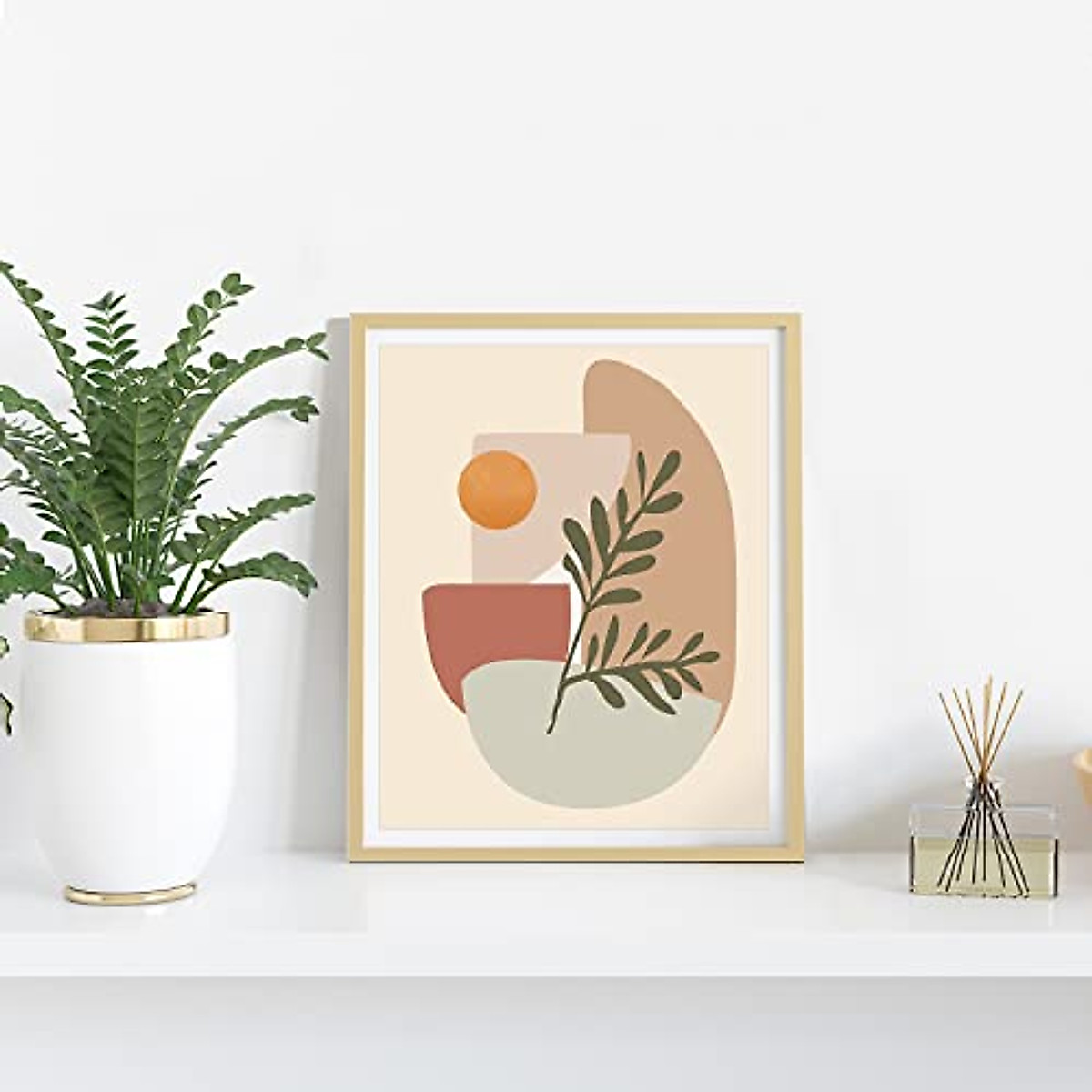 9 Pieces Abstract Wall Art Minimalist Wall Art Prints Minimalist Boho Wall Art Abstract Line Art Woman Botanical Plant Painting Abstract Wall Decor for Living Room Bedroom Kitchen Office, Unframed